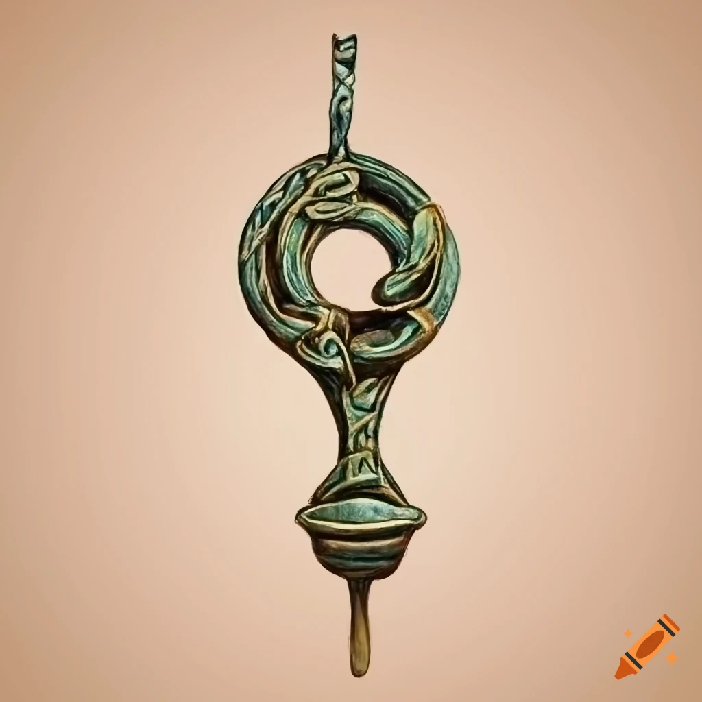 Celtic fibula drawing on Craiyon