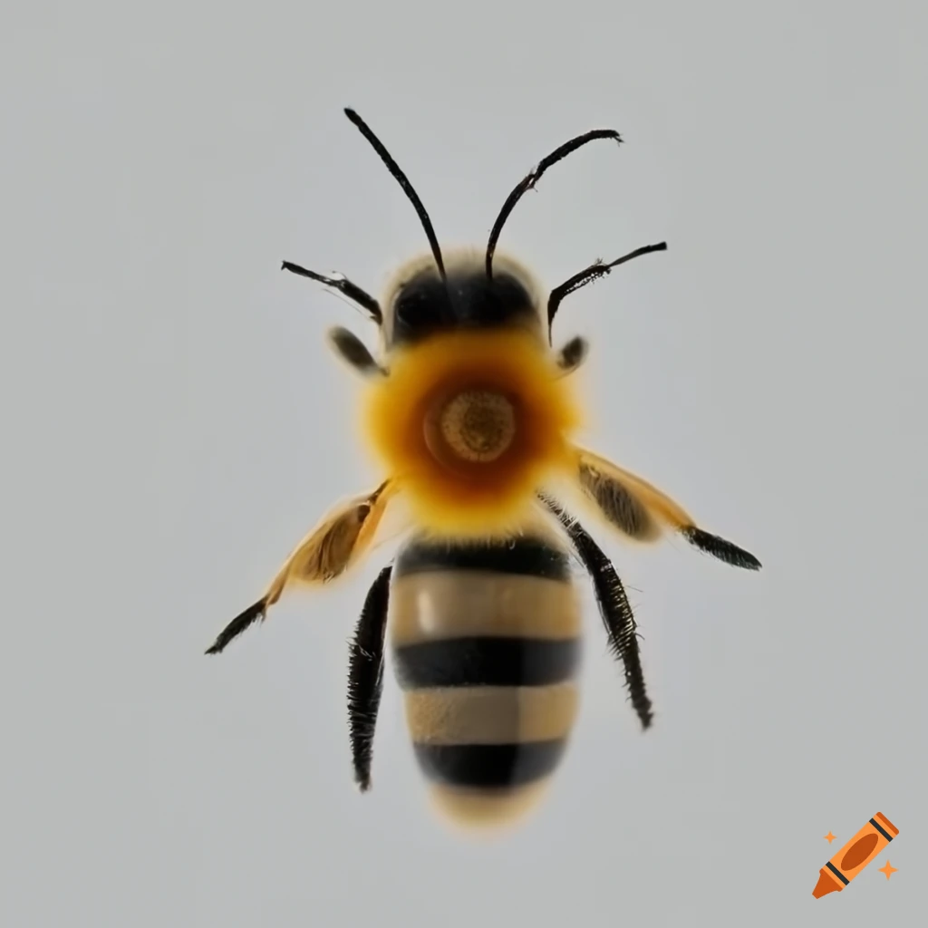 Artificial bee on a white background on Craiyon