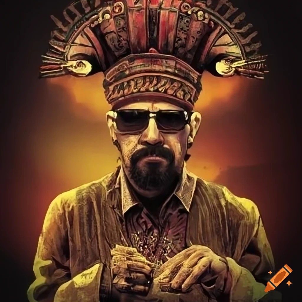 Aztec-inspired breaking bad poster on Craiyon