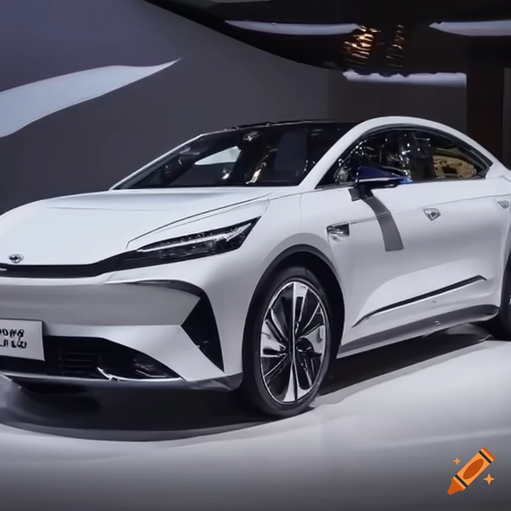 White byd seal compact electric executive sedan at seoul motor show on ...