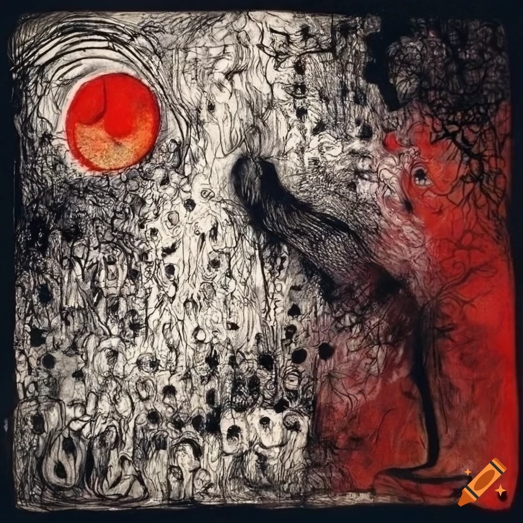 Abstract multicultural artwork incorporating various artistic styles ...