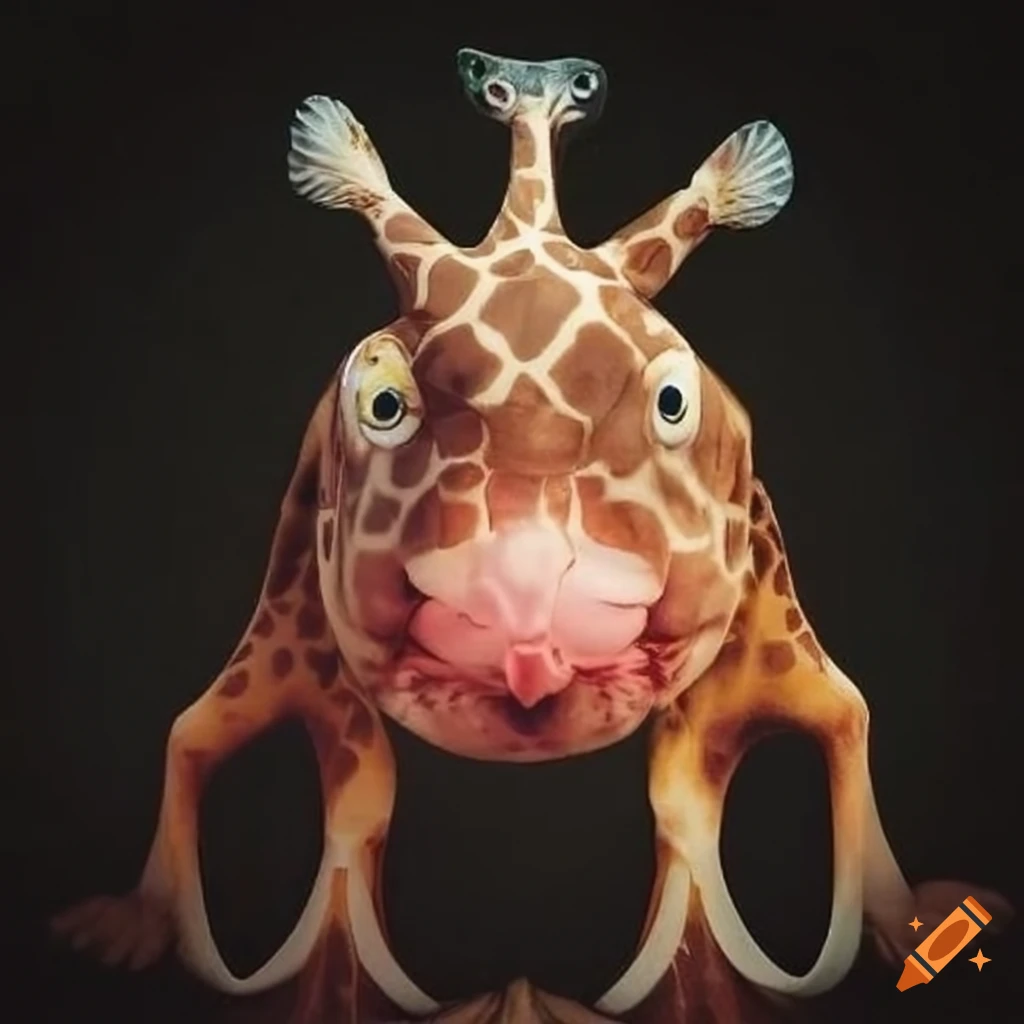 Giraffe baking challah on Craiyon