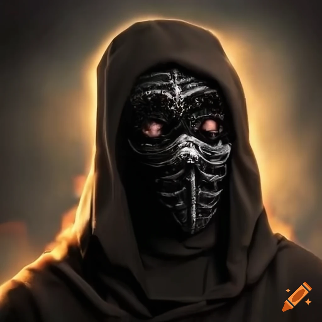 Image of robed cultists gathering around a fire on Craiyon