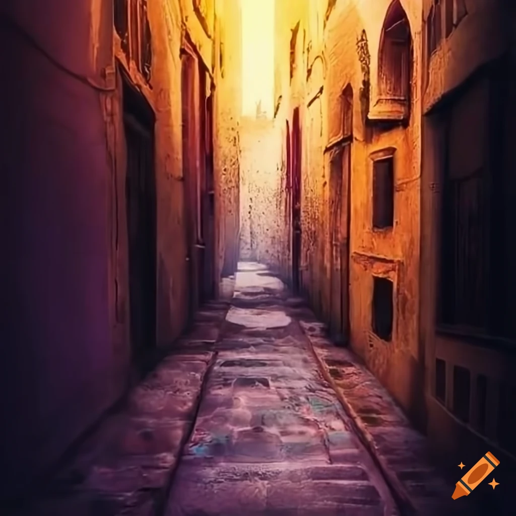 Enchanting arabian alleyway