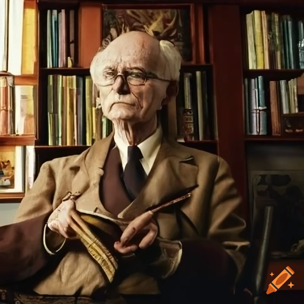 Illustration of a lovecraftian english professor