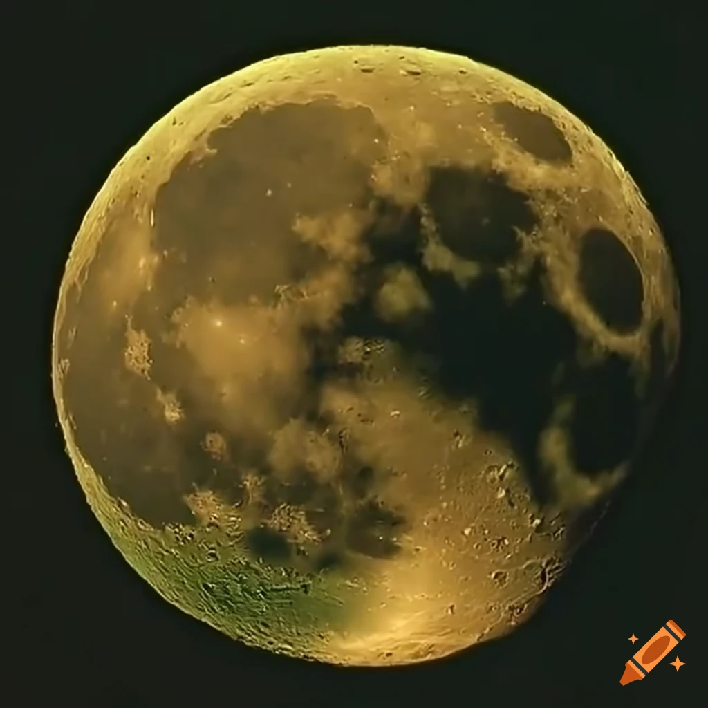 Moon's surface in close-up on Craiyon