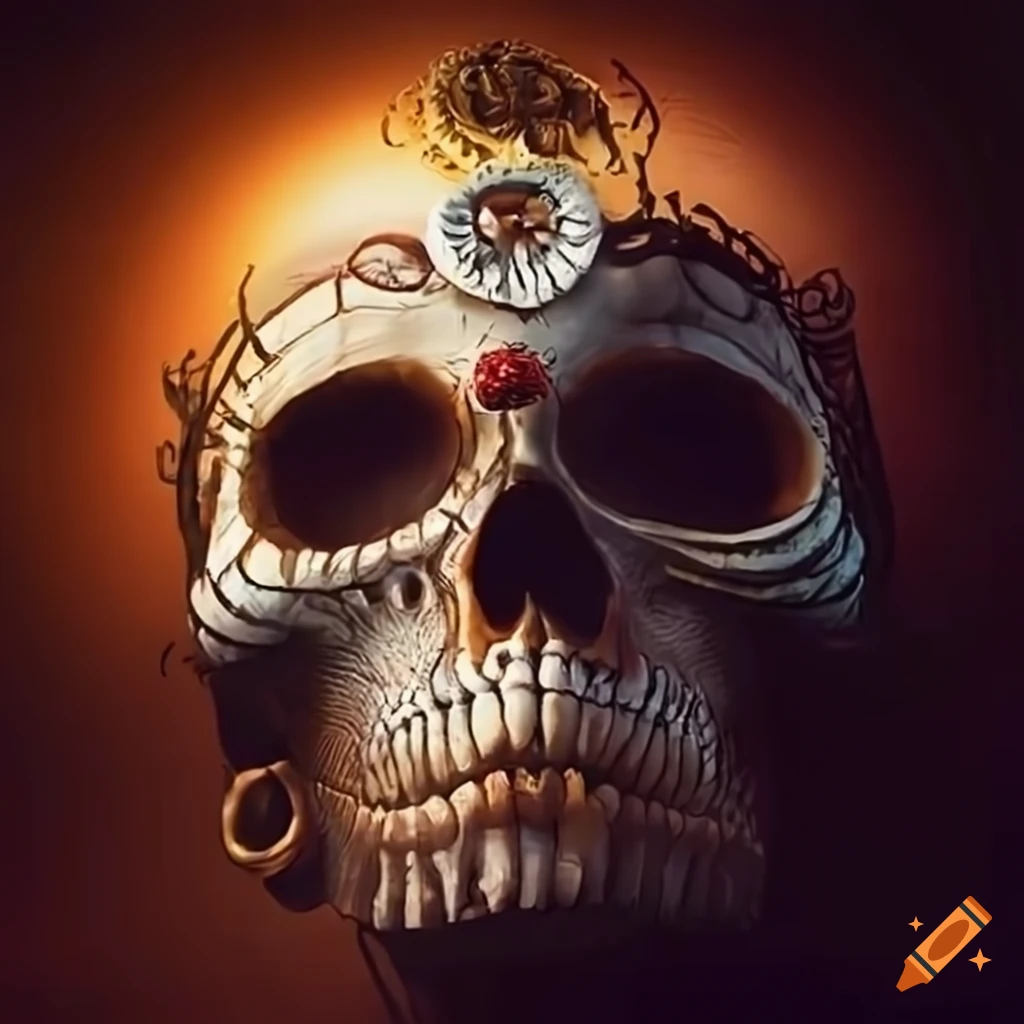 Detailed mexican calavera artwork