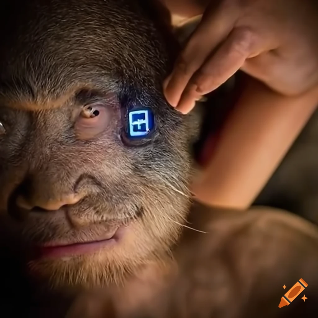 Caveman using a smart device on Craiyon