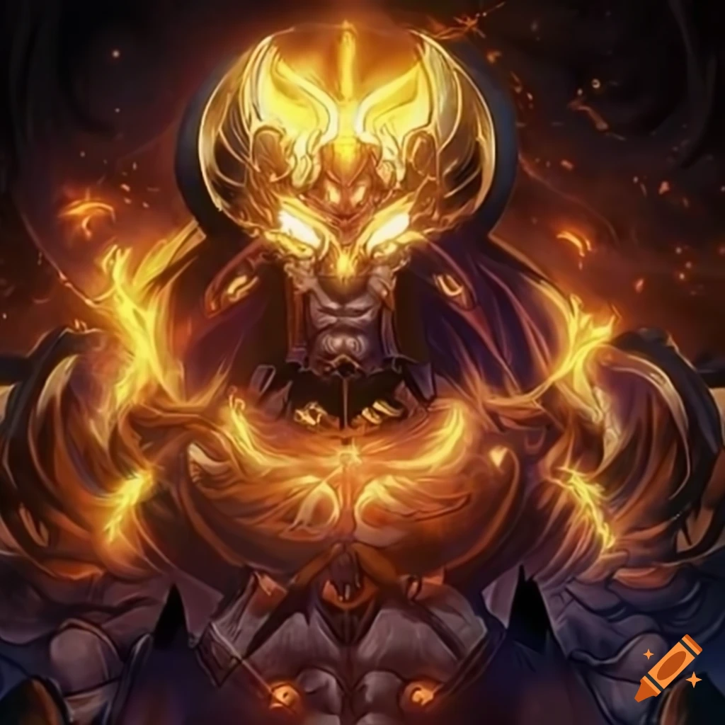 Watercolor silhouette of a group of demons on Craiyon