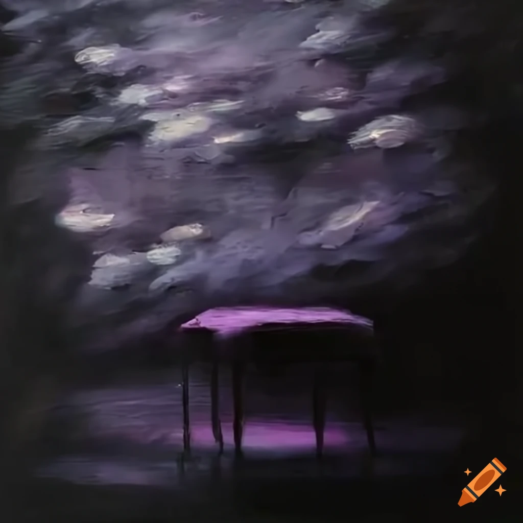 Enchanting floating table above a rural town on Craiyon