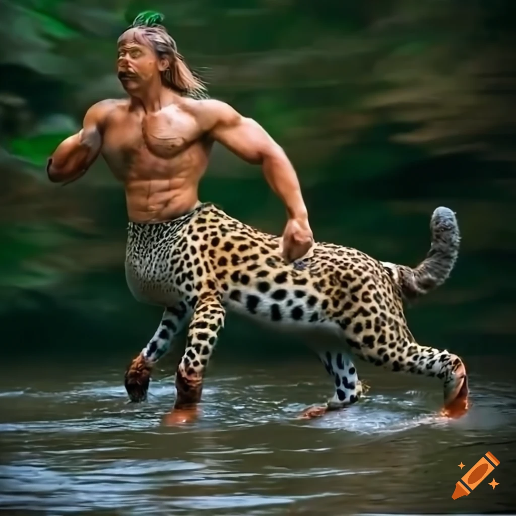 Elderly man running from tigers in the jungle on Craiyon