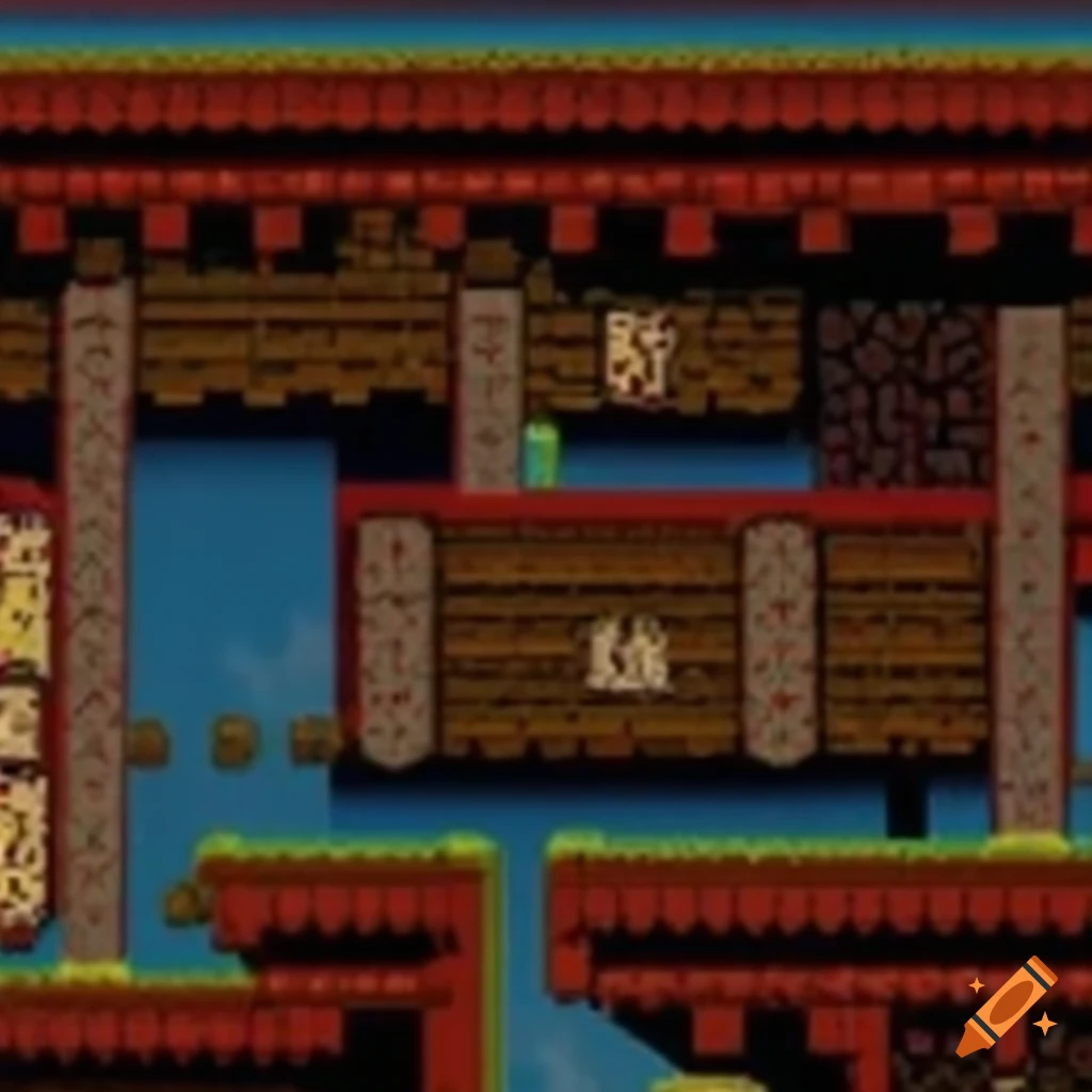 Dream game in 2d platformer style with 16-bit graphics on Craiyon