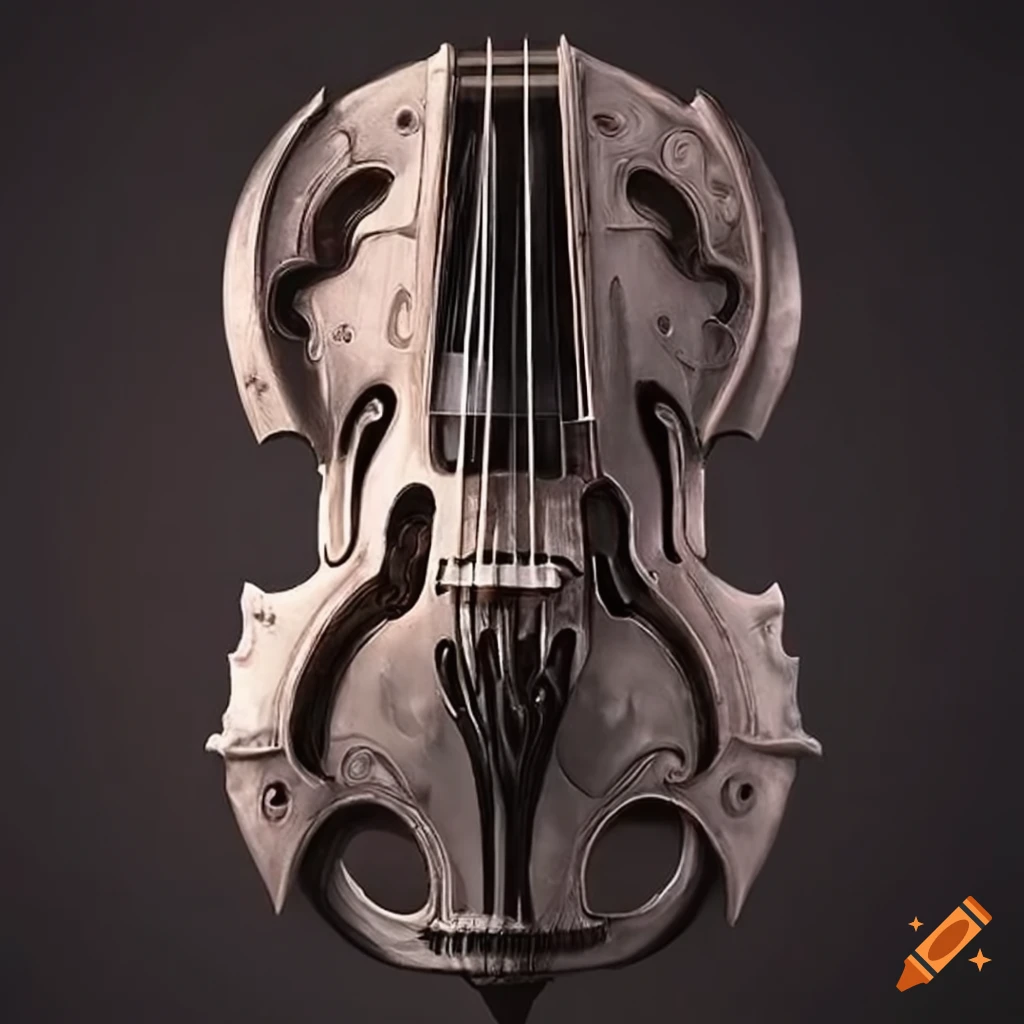 Biomechanical double bass designed by h.r. giger on Craiyon