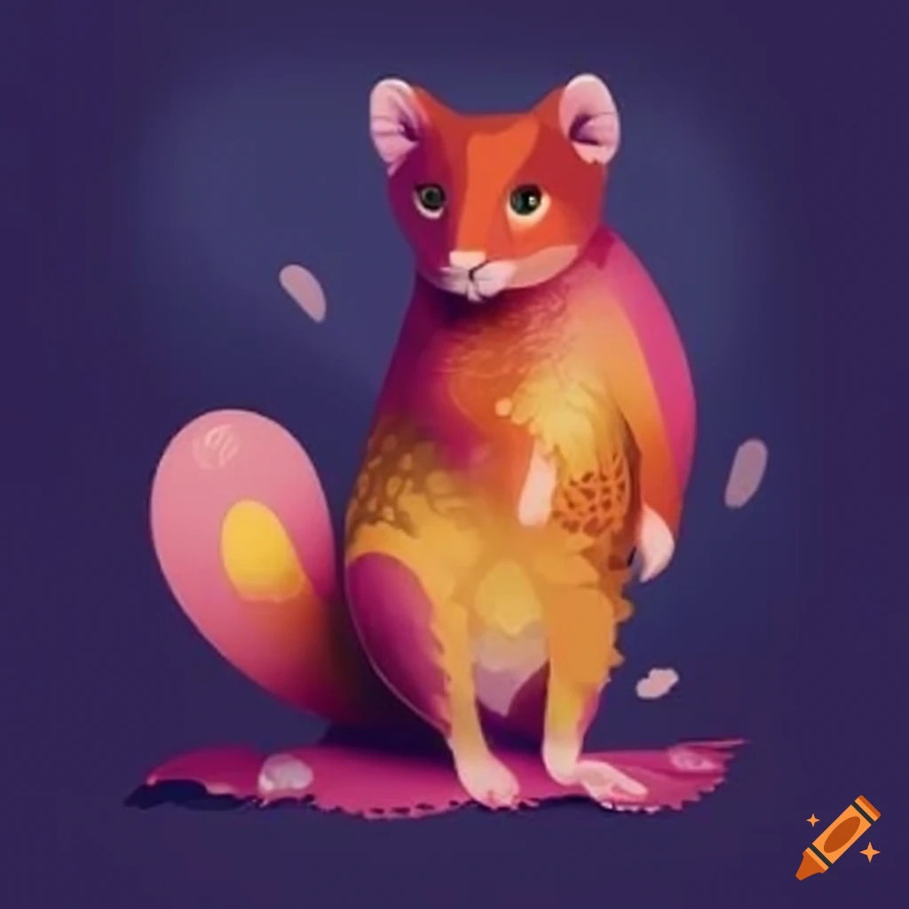 Digital art of animal dodging