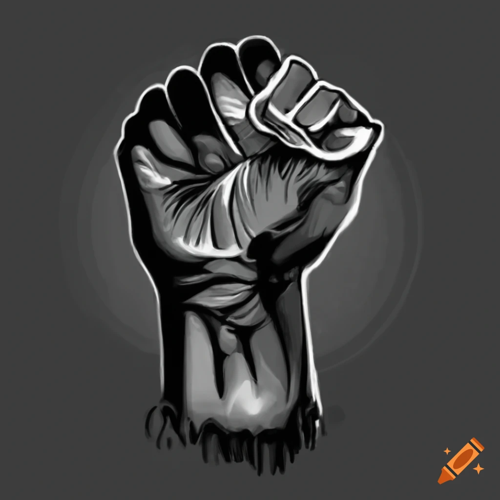 Symbol of black fist on Craiyon