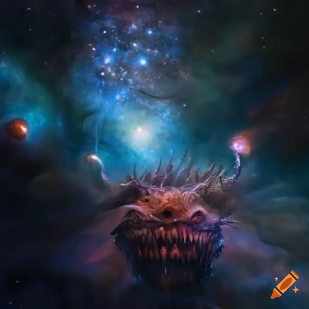 Cosmic horror in space on Craiyon