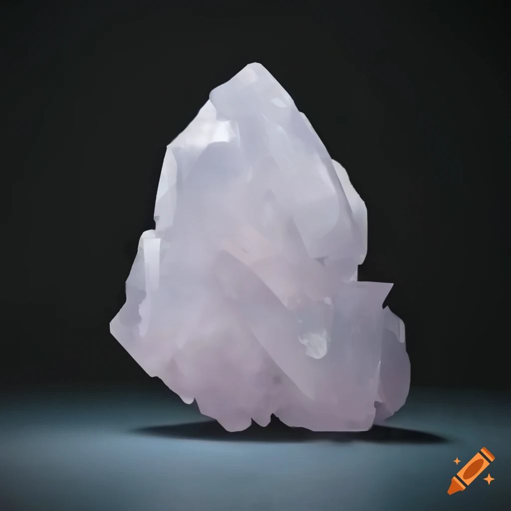 A white quartz ore in a fantasy style on Craiyon