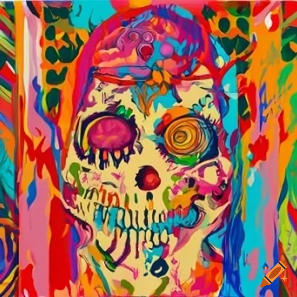 Colorful psychedelic artwork on Craiyon