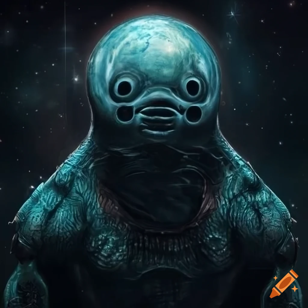 Ink painting of a futuristic alien structure on Craiyon