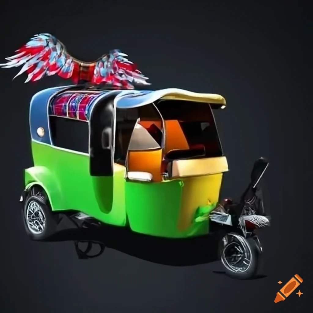 Photo of an auto rickshaw on Craiyon