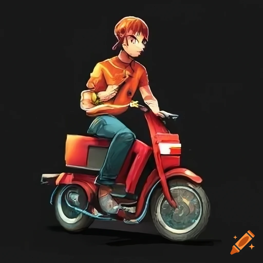 Video game cover with a food delivery theme on Craiyon