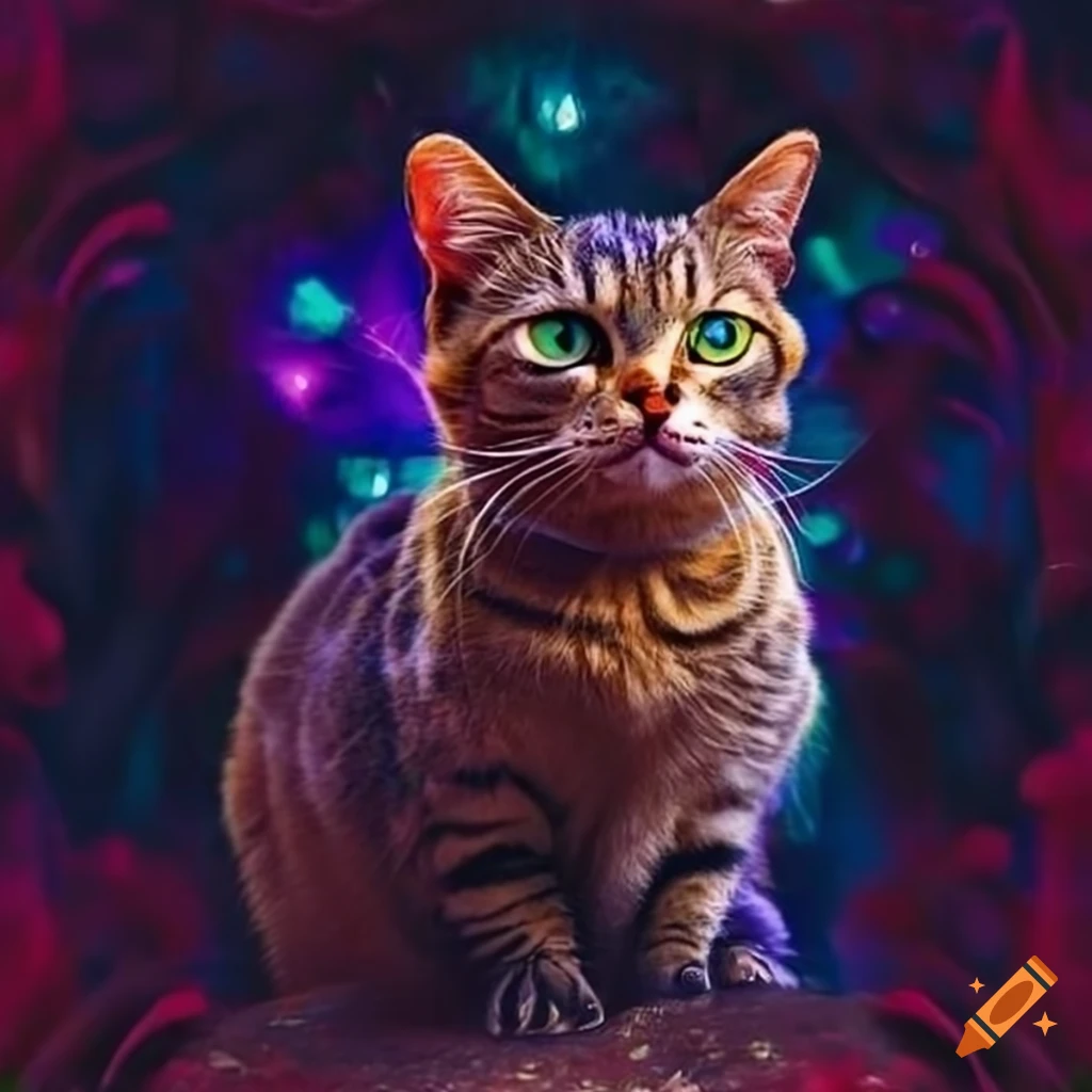Mystical cat on Craiyon