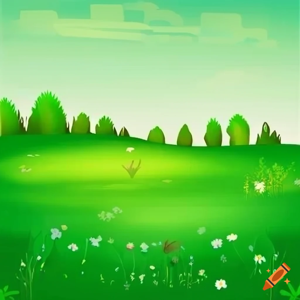Cartoon meadow illustration