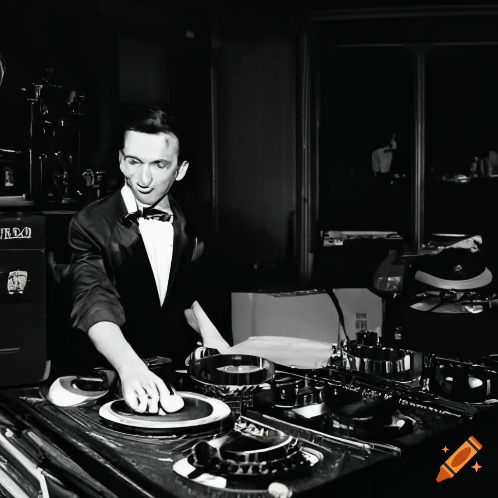 Frank sinatra performing at paradise garage in a vintage dj set