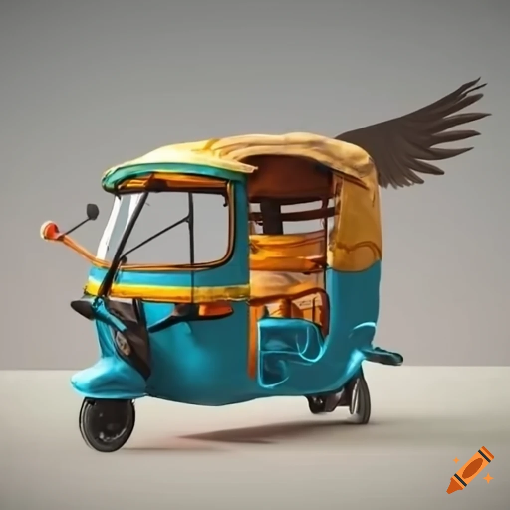 Photo of an auto rickshaw on Craiyon