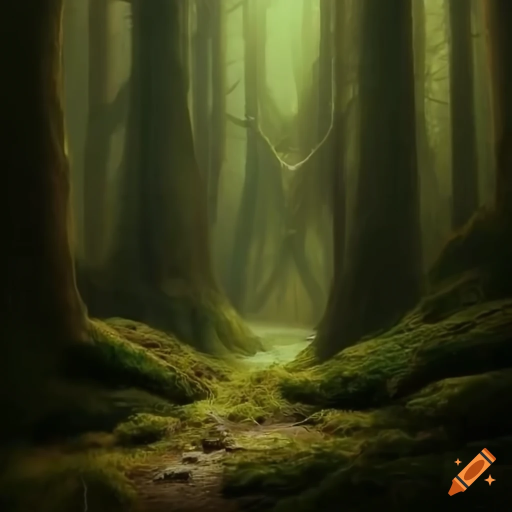 Lush green forest landscape for survival enthusiasts on Craiyon