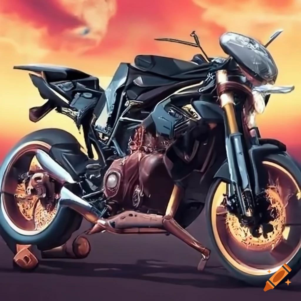 Bee riding a motorcycle on Craiyon