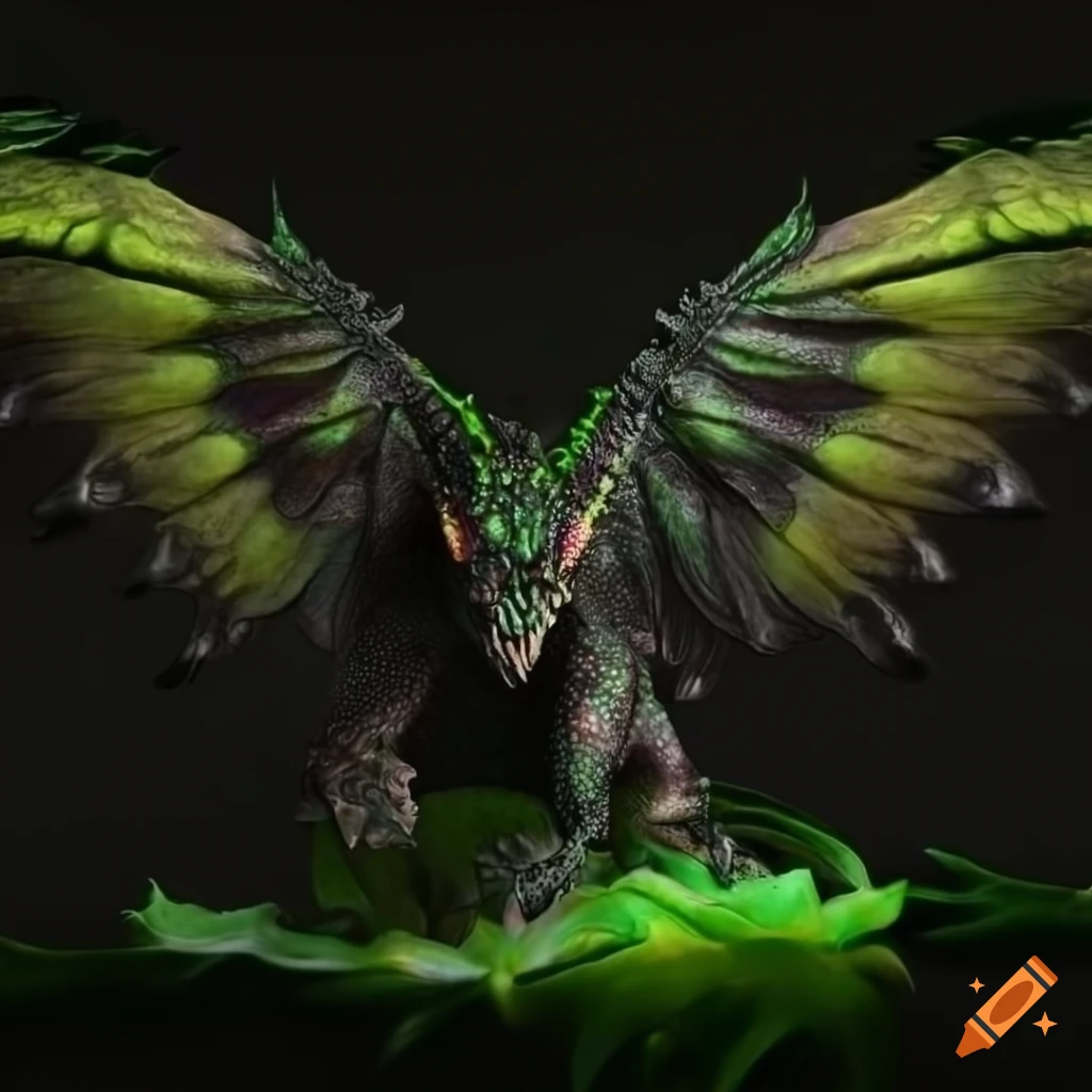 A mythological winged dragon-like creature with a mixture of features ...