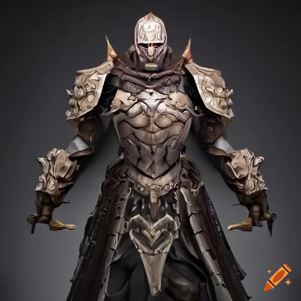 Image of a powerful warforged knight with a glaive