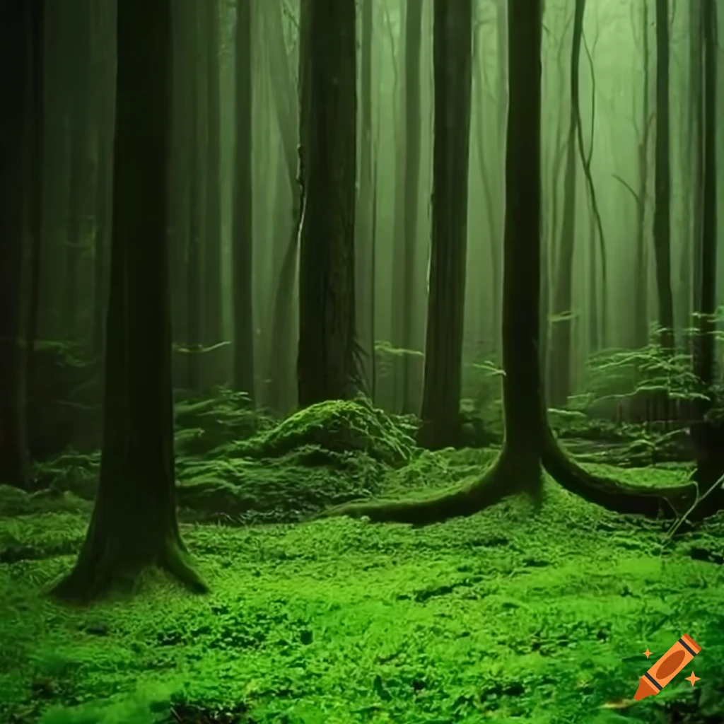 Rainy forest on Craiyon