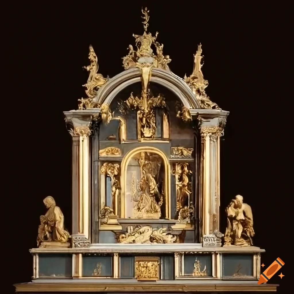 Antique palace window altar in dresden on Craiyon
