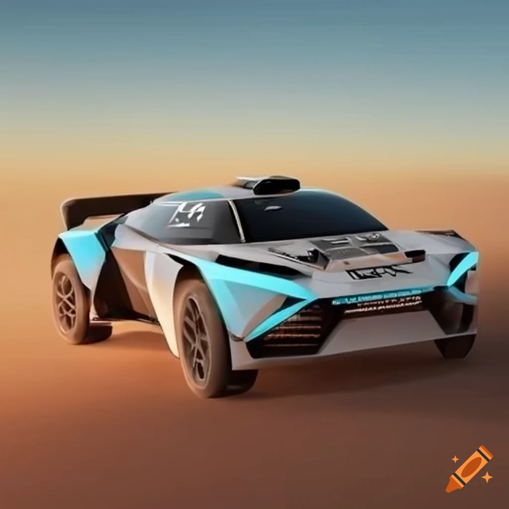 Concept rally car with unique design on Craiyon