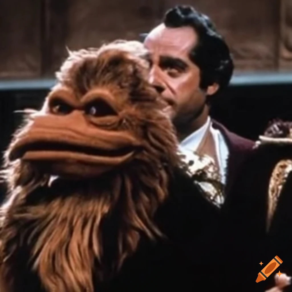 Doctor Who scene with Snuffleupagus and Labyrinth references on Craiyon