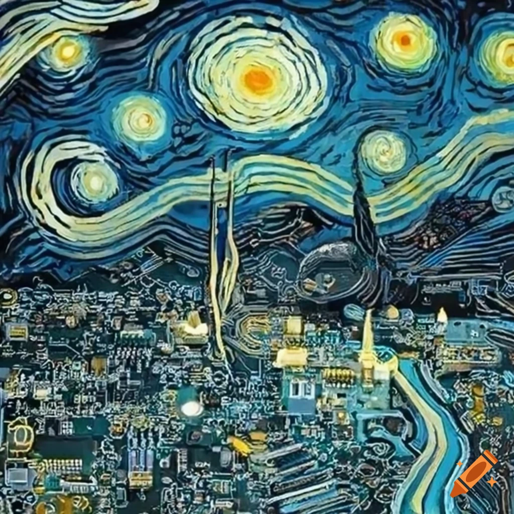 Computer keyboard in a painting inspired by claude monet or van gogh on Craiyon