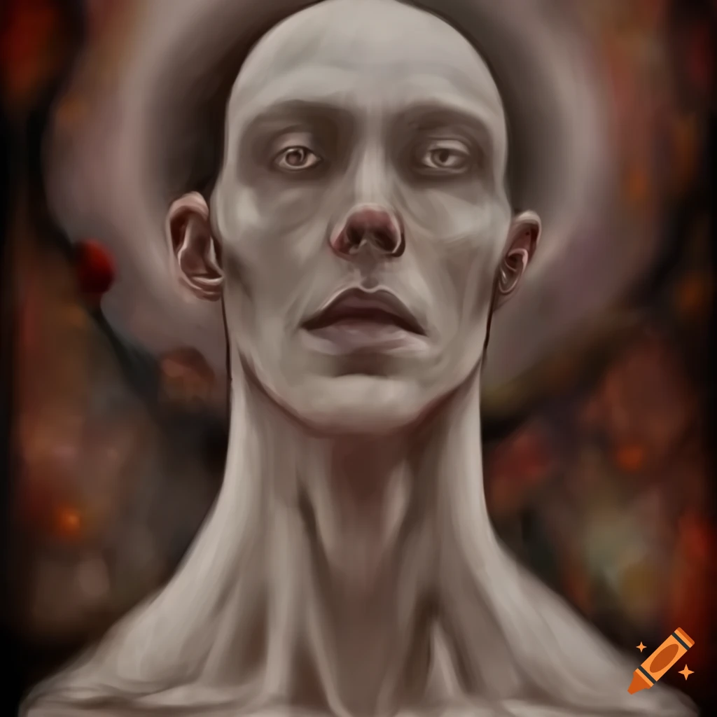 Lost face on a white background on Craiyon