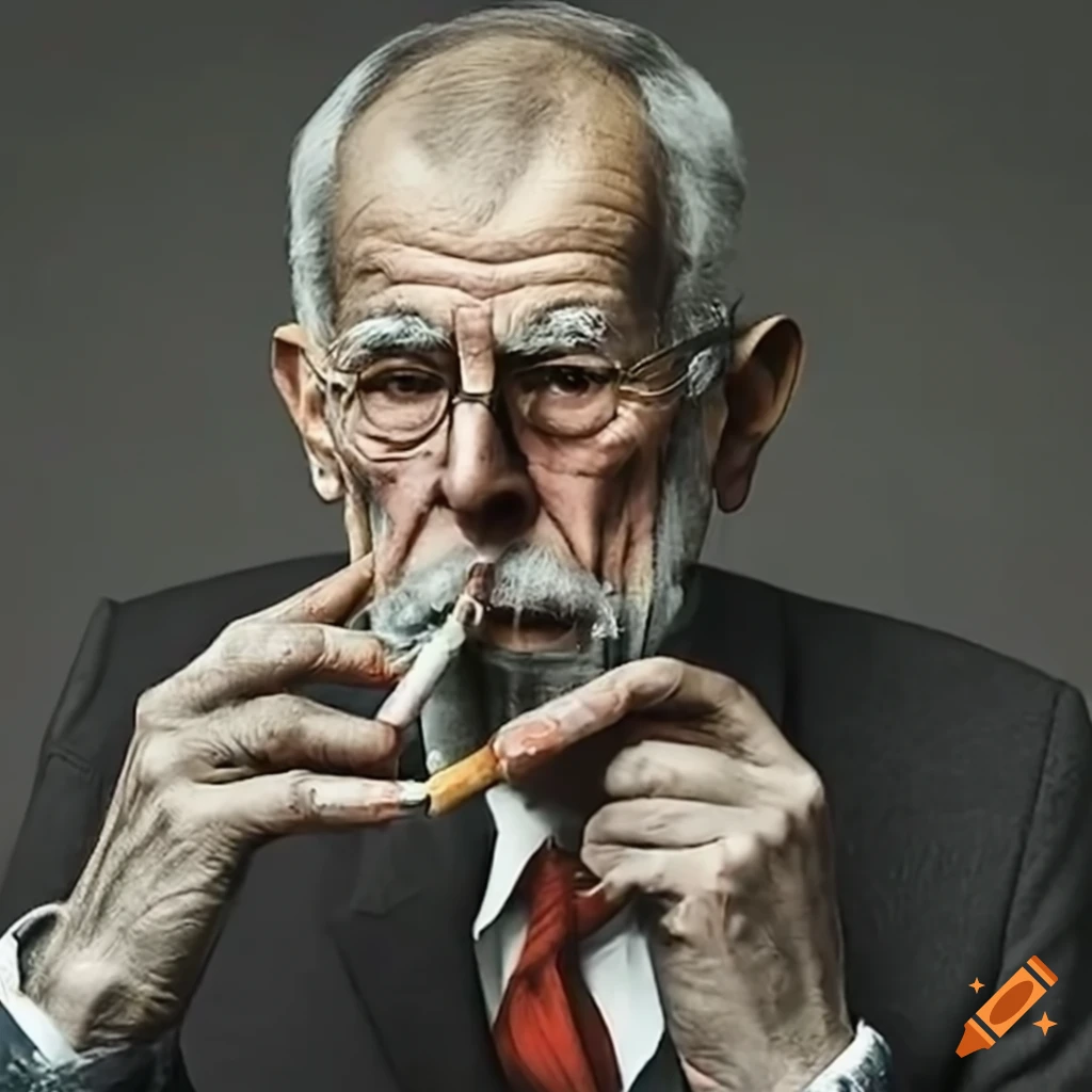 Alexander van der bellen smoking weed in the hofburg on Craiyon