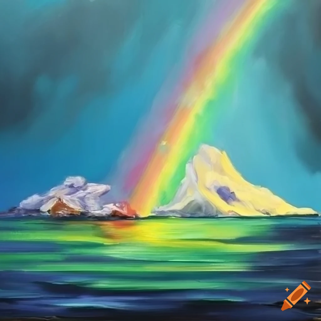 Rainbow Oil Painting R Thomas paintings