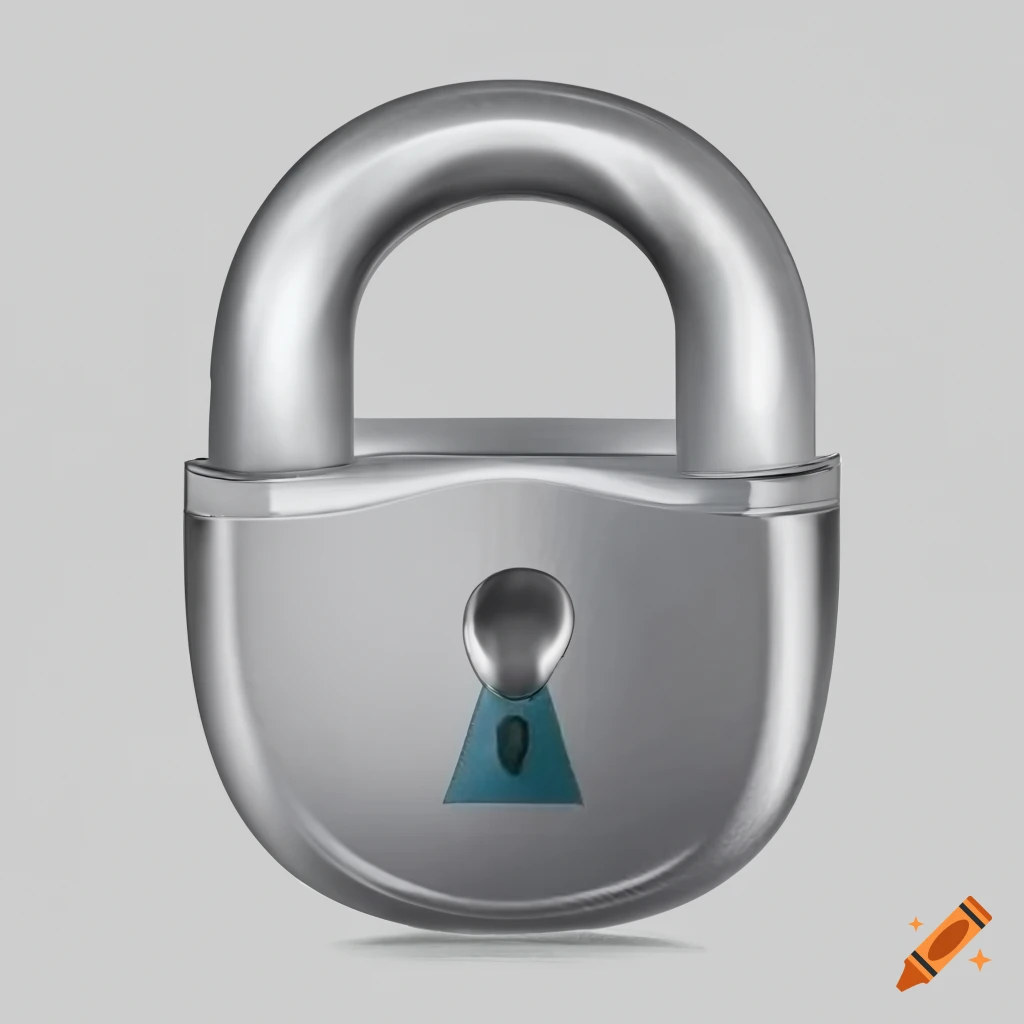 White lock on a plain background