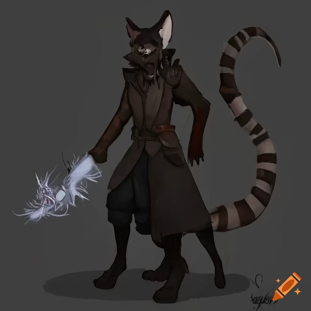 Character design of a furry cat in remnant from the ashes