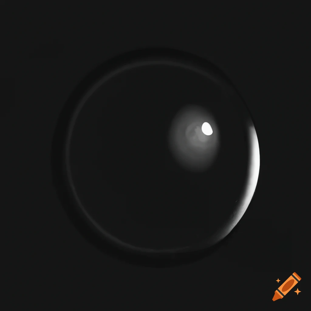 Close-up of a black beady eye on Craiyon