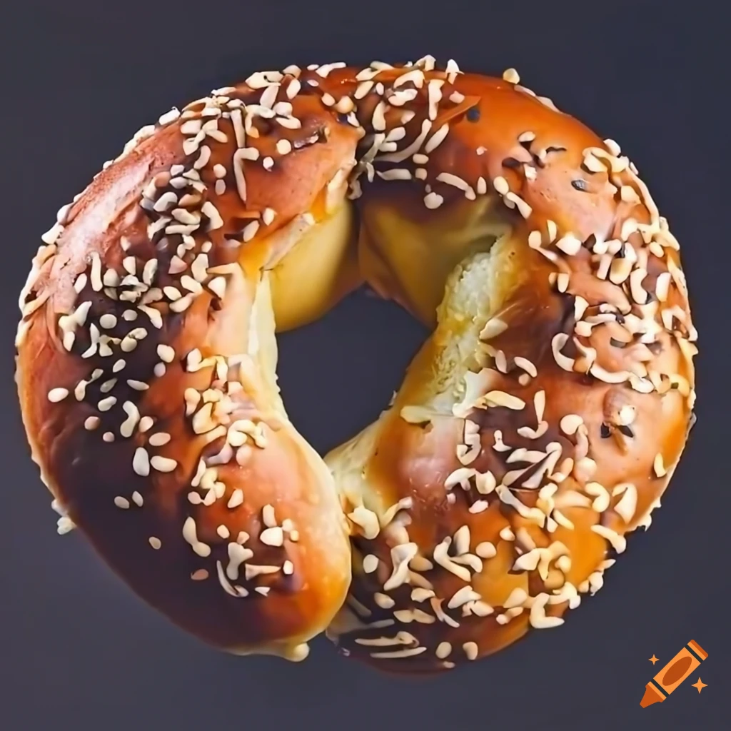 A delicious hawaiian bagel