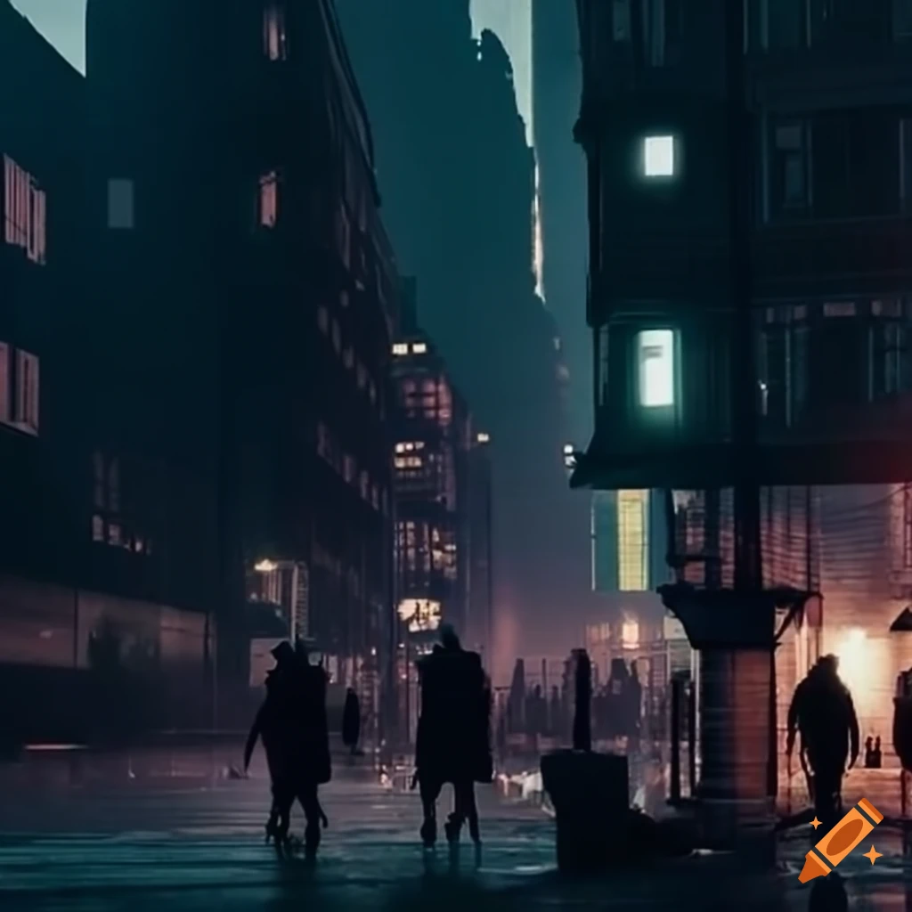 Image of a dystopian cityscape