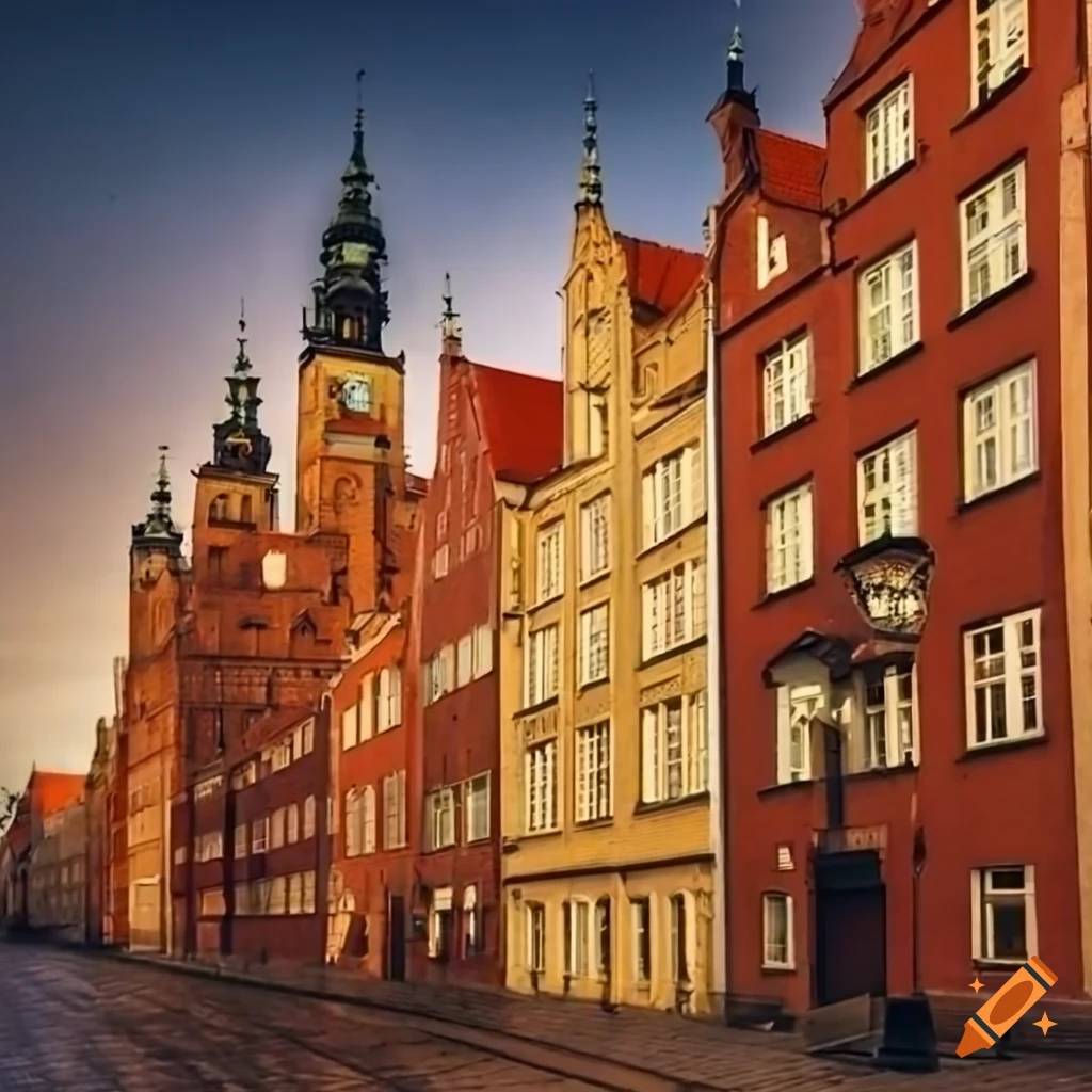 Cityscape of gdańsk, poland on Craiyon