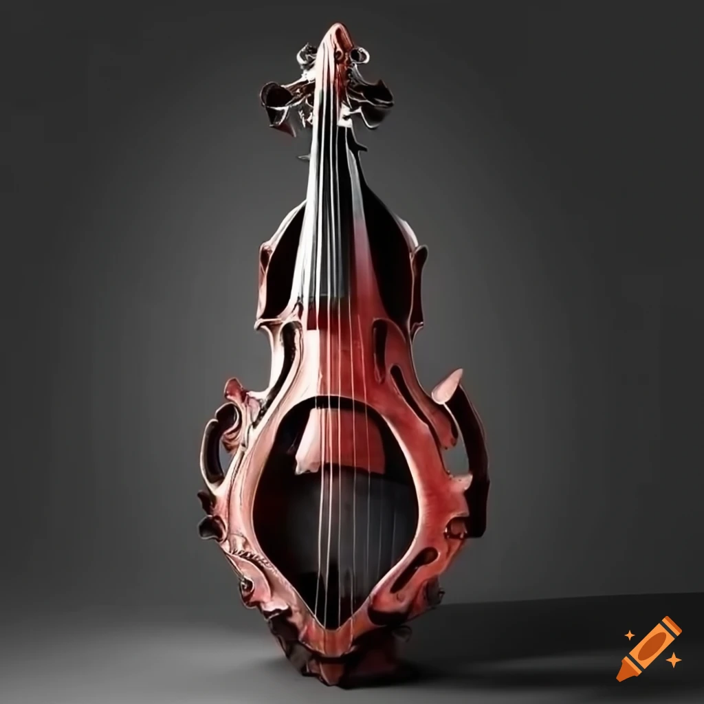 Intricate traditional dombra instrument on Craiyon