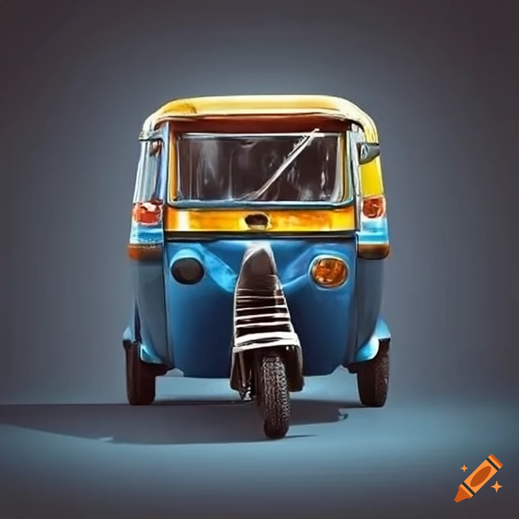 Photo of an auto rickshaw on Craiyon