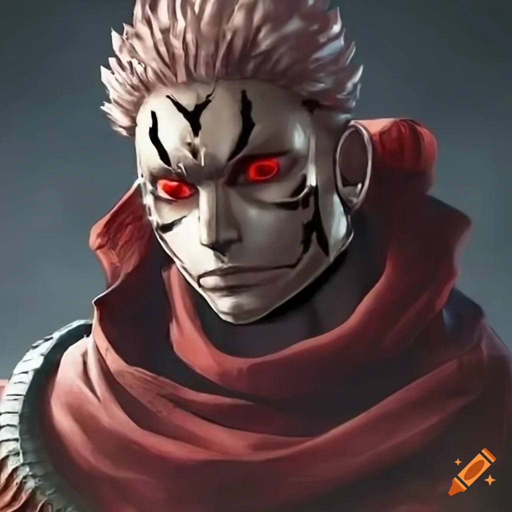 Artwork of Sukuna fusion Nemesis as roman praetorian guard on Craiyon